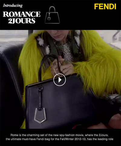 Fendi flaunts fall handbag line via Rome-set spy flick - Luxury Daily ...