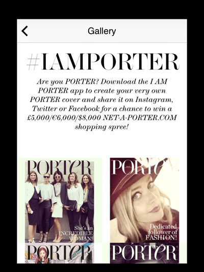 Net-A-Porter creates buzz for Porter magazine with photo-sharing app ...