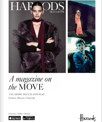 Harrods expands magazine app reach with Chinese language option ...