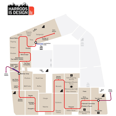 Harrods London Guide Map