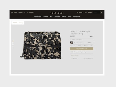 Gucci emphasizes storytelling for updated Web site design - Luxury ...